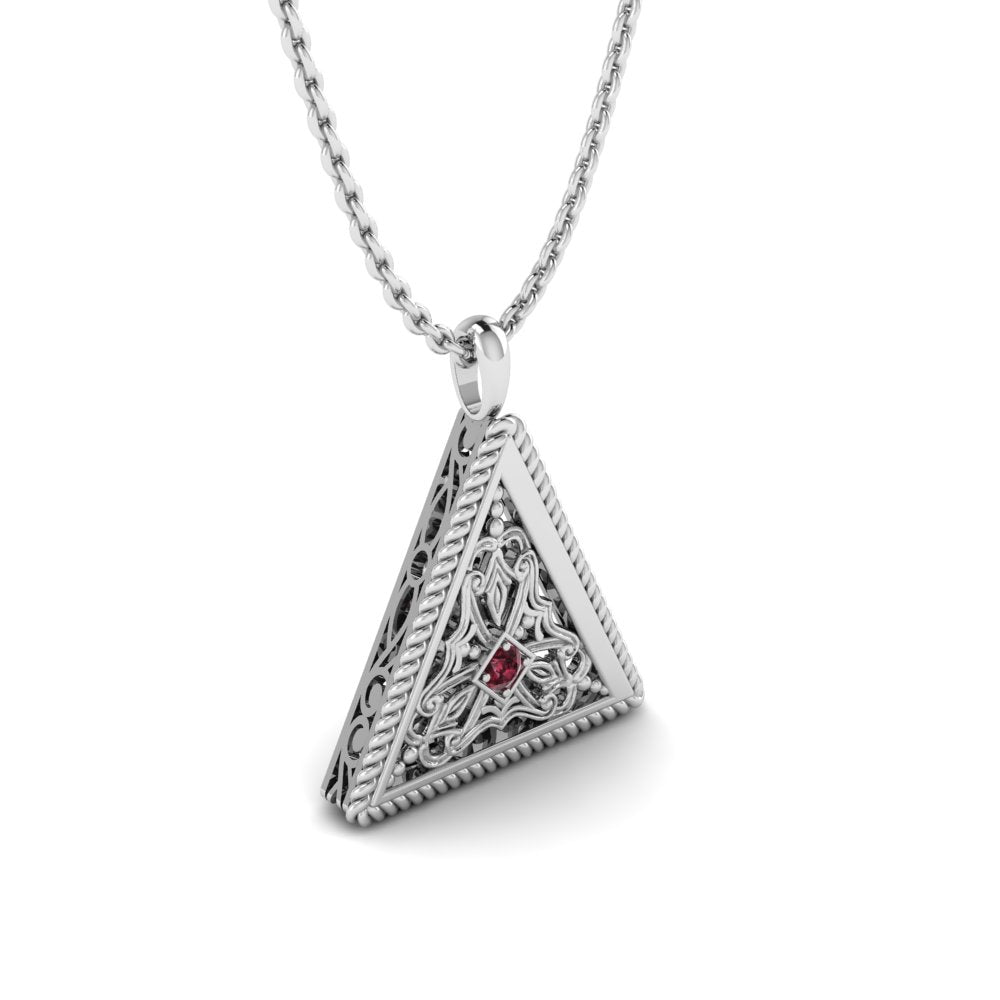 Crimson Collection – Pendant with Ruby in Nickel-Free .925 Silver ...